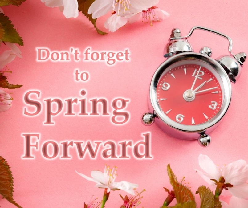 Clocks spring forward this weekend